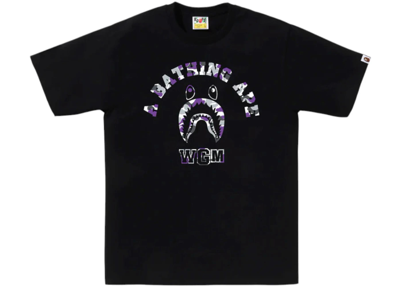 BAPE Store New York Soho Shark College Tee Black – Side Kicks