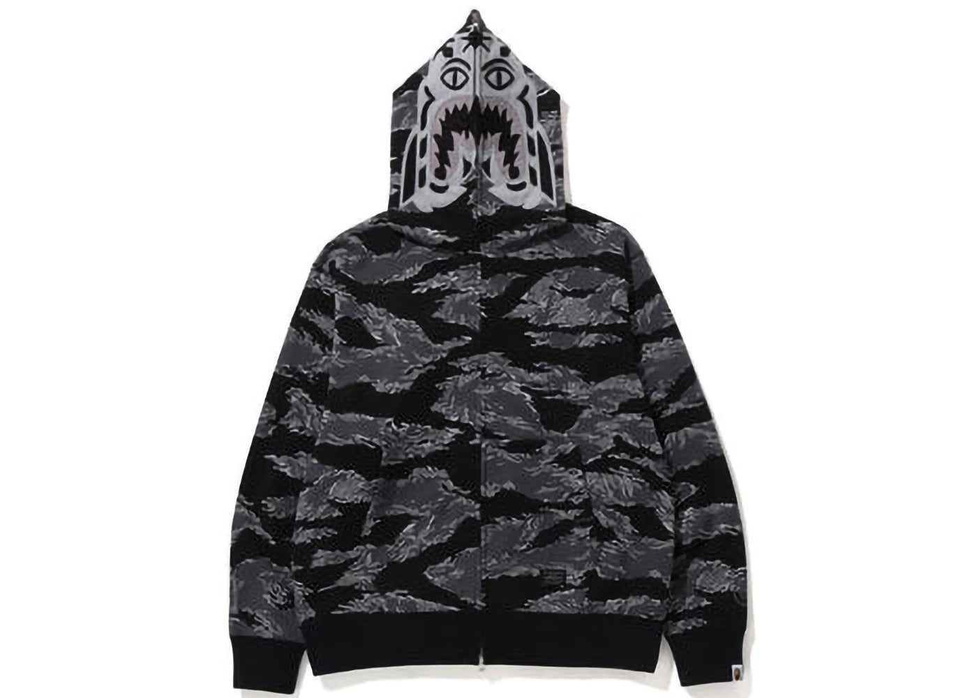 BAPE Tiger Camo Tiger Relaxed Fit Full Zip Hoodie (FW22) Black – Side Kicks