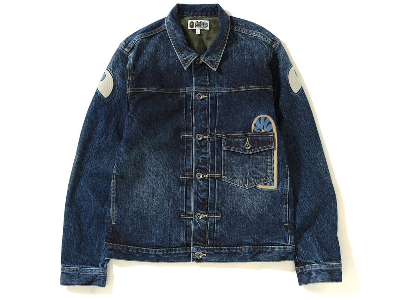 BAPE Washed Denim Jacket Indigo – Side Kicks