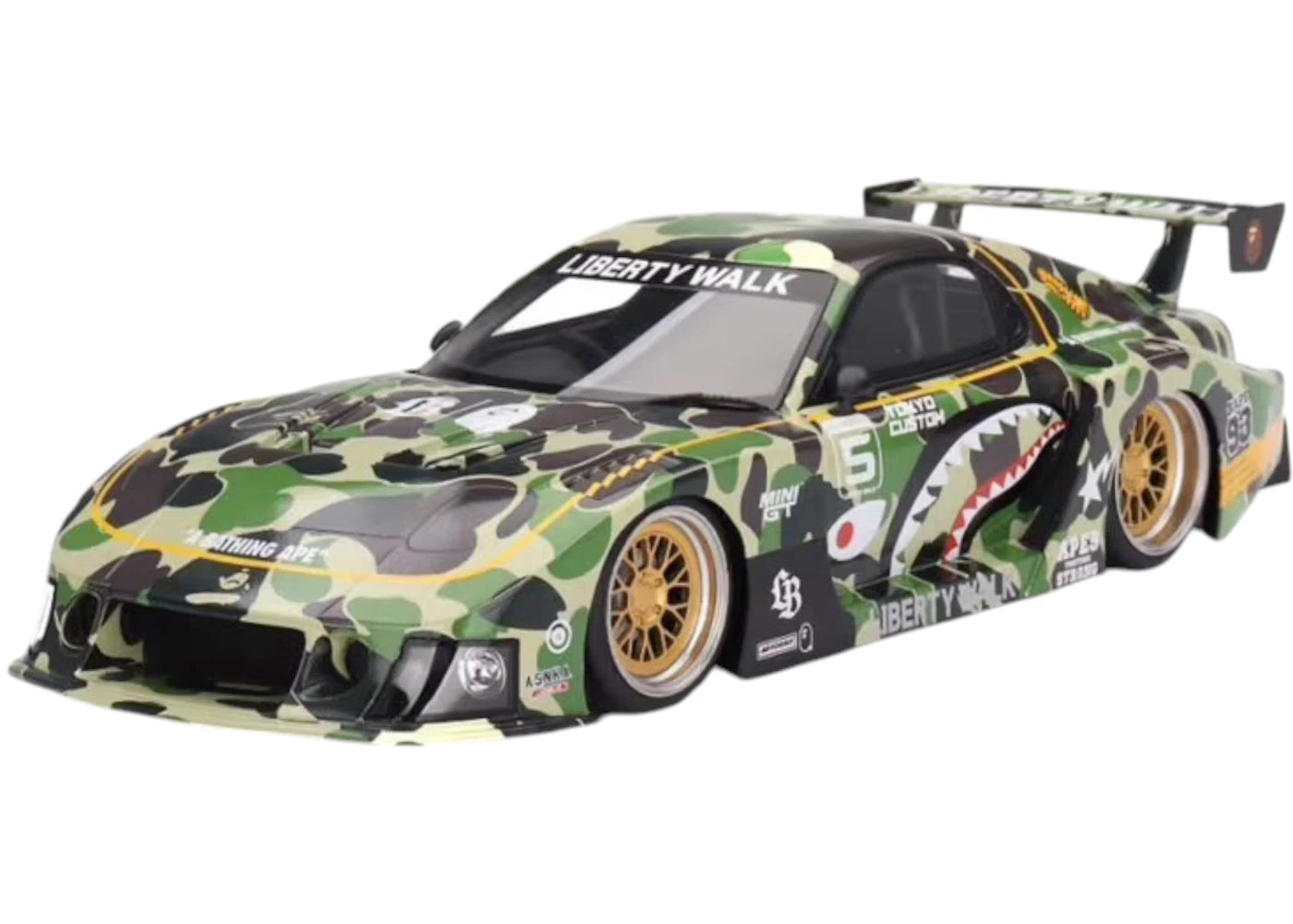 BAPE XLBWK Mini GT ABC Camo FD RX7 1/18 Green – Side Kicks