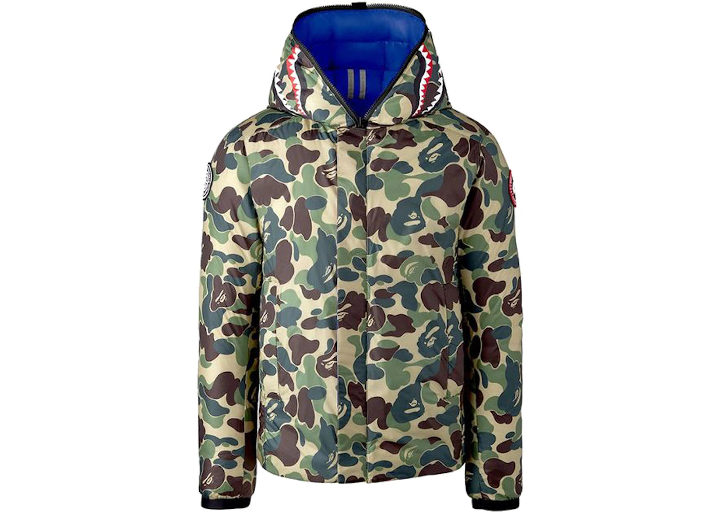 BAPE x Canada Goose x Concepts Crofton Shark Hoodie Blue/ABC Camo ...