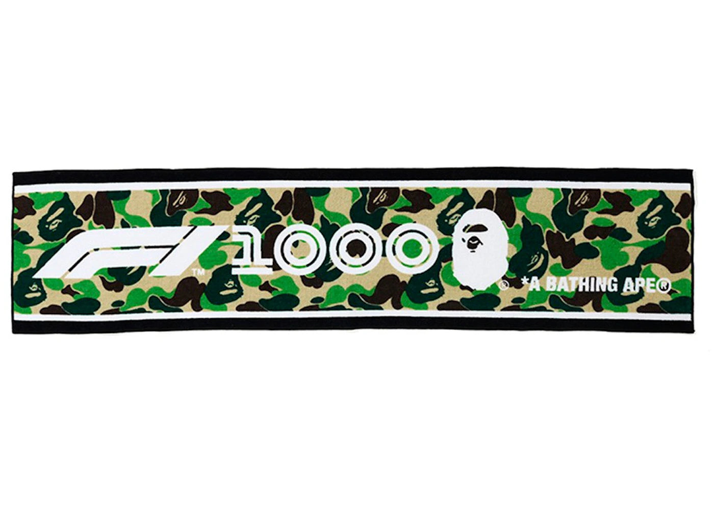 BAPE x F1 1000 ABC Camo Sports Towel Black – Side Kicks