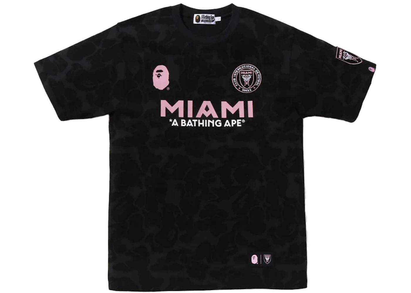 BAPE x Inter Miami CF Camo Tee Black – Side Kicks