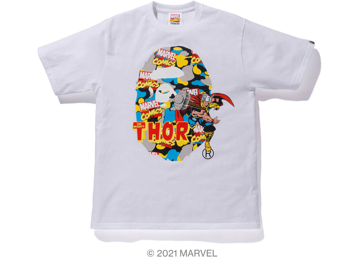 BAPE x Marvel Comics Camo Mighty Thor Tee White – Side Kicks