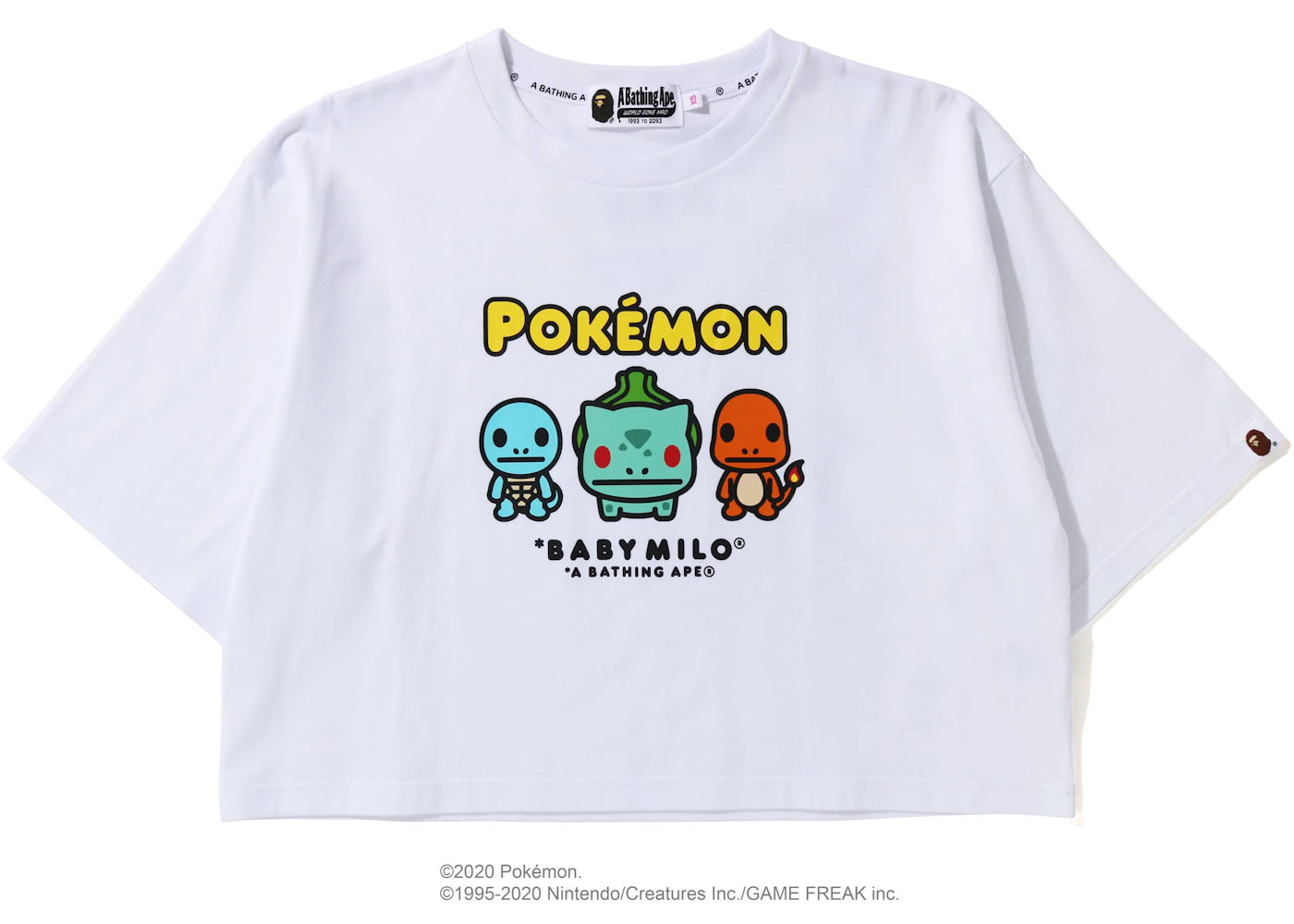BAPE x Pokemon Ladies Starters Cropped Tee White – Side Kicks