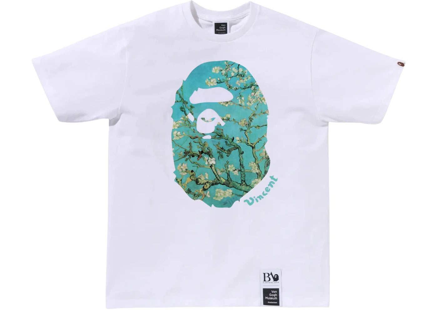 BAPE x Van Gogh Museum Ape Head Canvas Art VI Tee White – Side Kicks