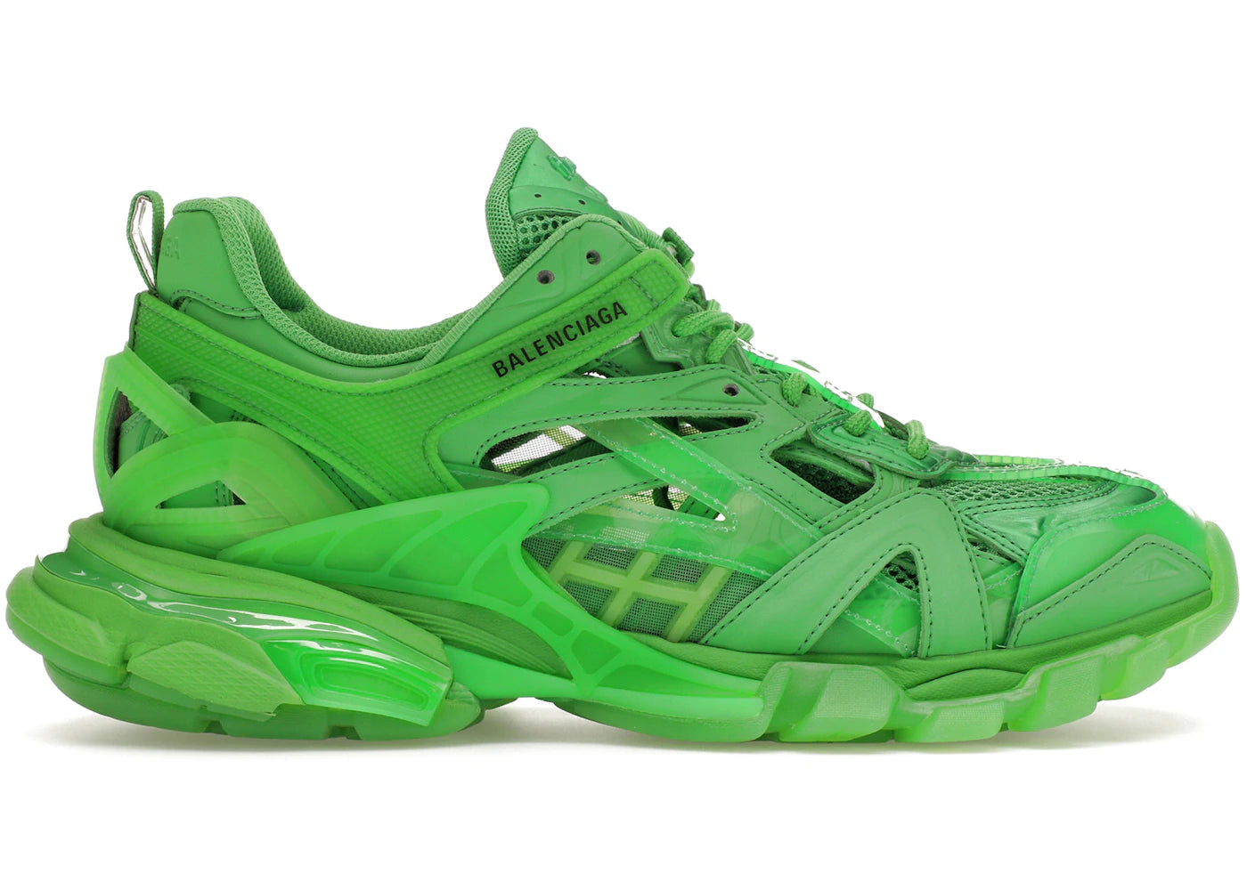 Balenciaga Track.2 Clear Sole Fluo Green – Side Kicks