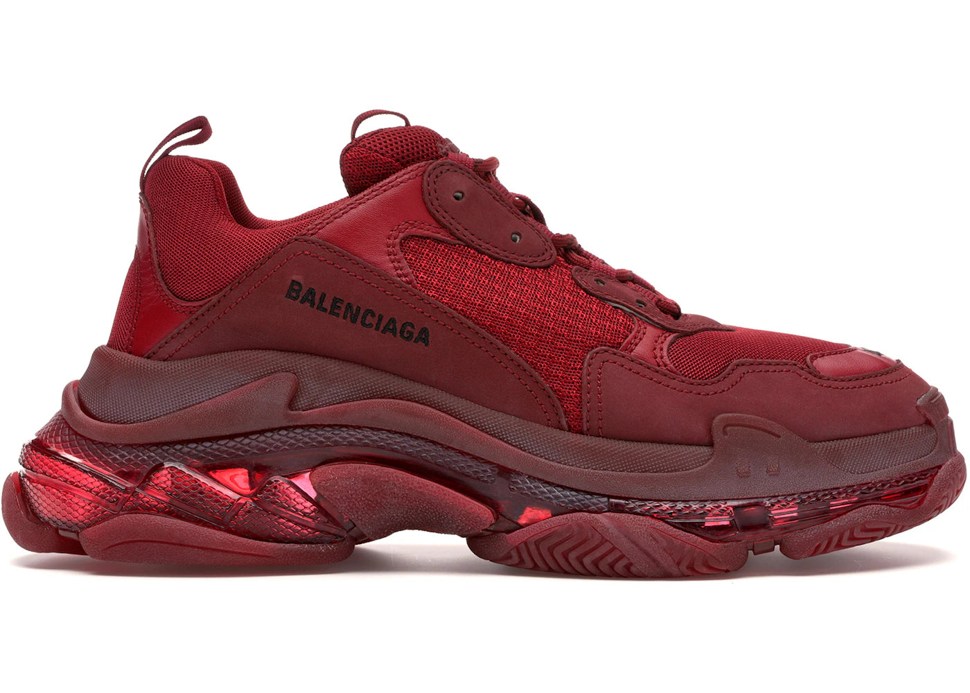 Balenciaga Triple S Burgundy Red – Side Kicks