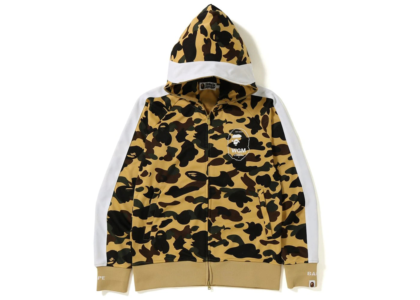 BAPE 1st Camo Line Jersey Full Zip Hoodie Yellow – Side Kicks