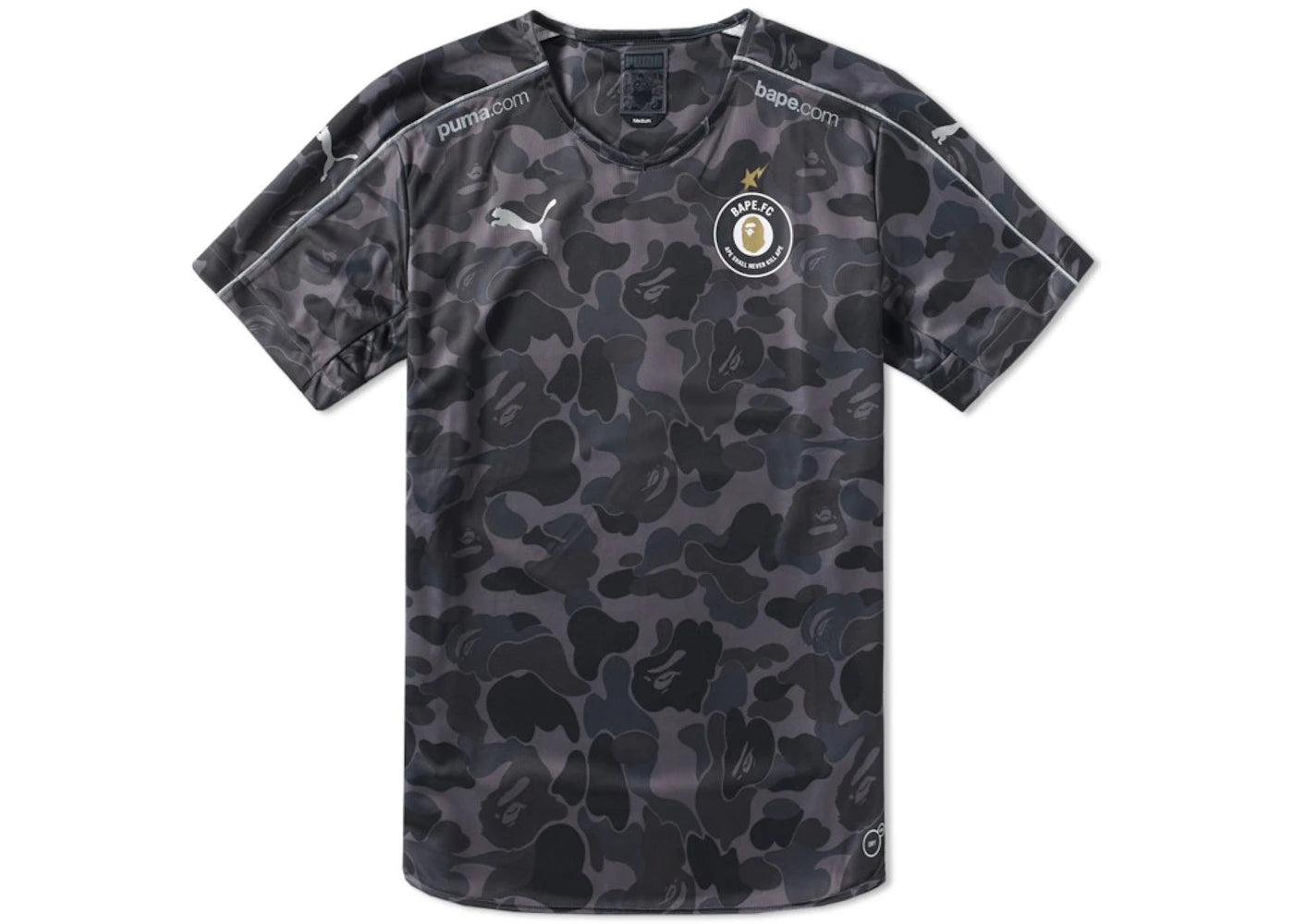 BAPE X Puma ABC Camo FC Replica Jersey Shirt Black – Side Kicks