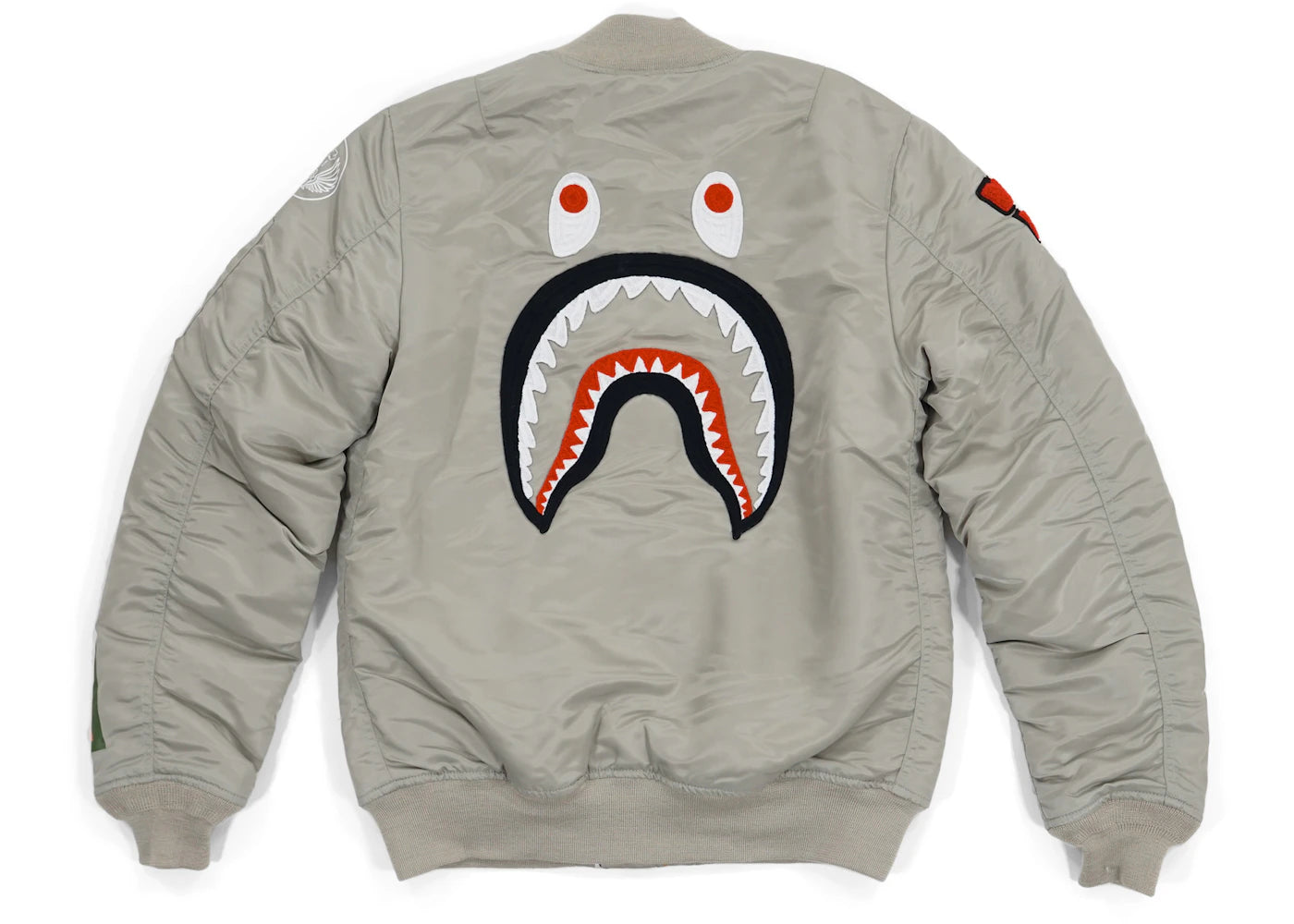 BAPE Back Shark MA1 Bomber Jacket Grey – Side Kicks