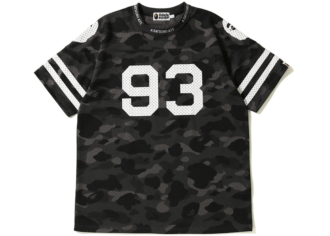 BAPE Color Camo Mesh Football Wide Tee Black – Side Kicks