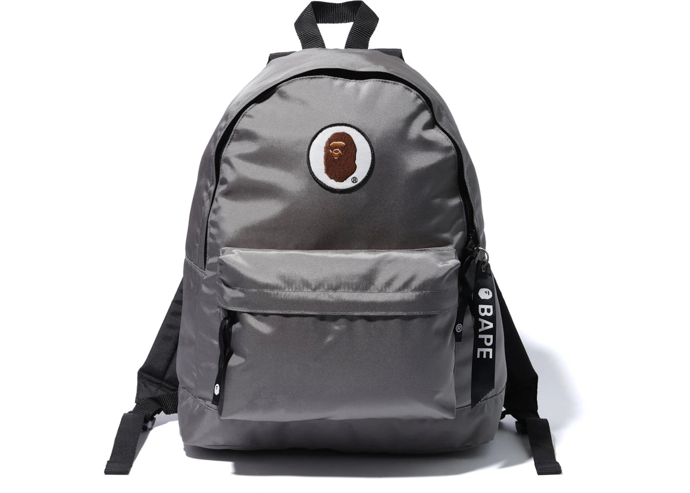 BAPE Happy New Year Ape Head Patch Backpack Grey – Side Kicks
