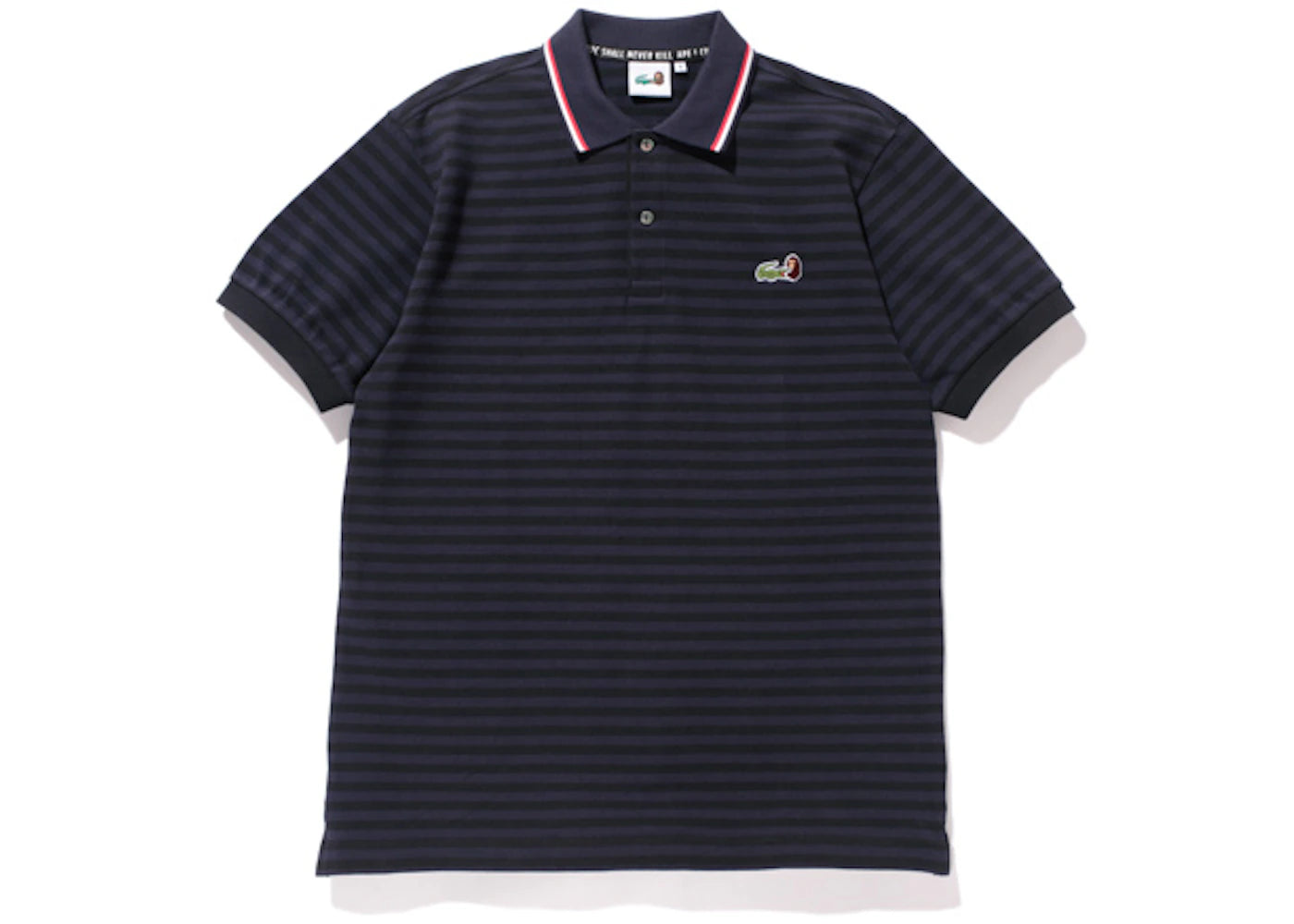 BAPE X Lacoste Hoop Striped Polo Shirt Navy – Side Kicks