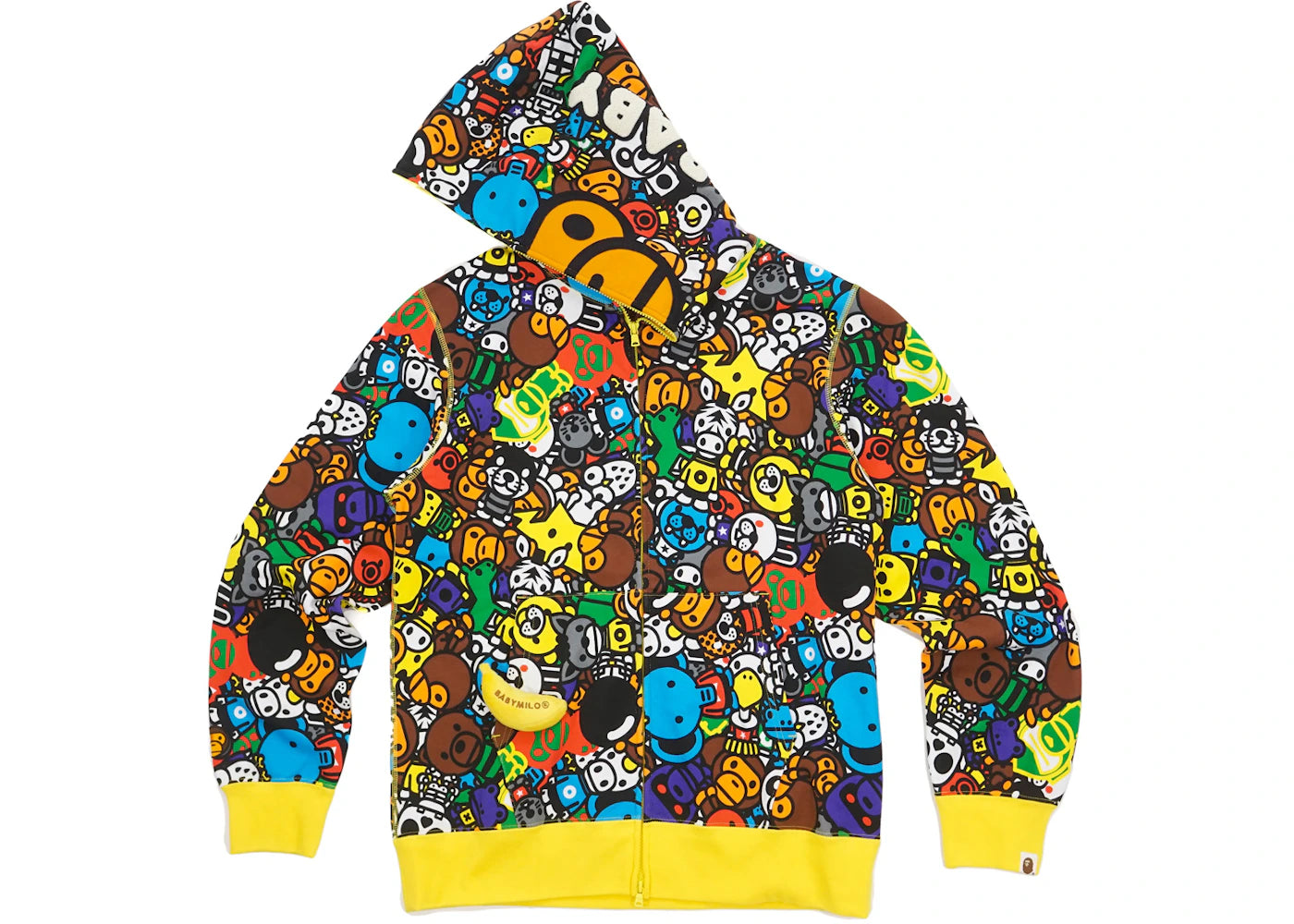 BAPE Milo Face Safari Full Zip Hoodie Multi – Side Kicks