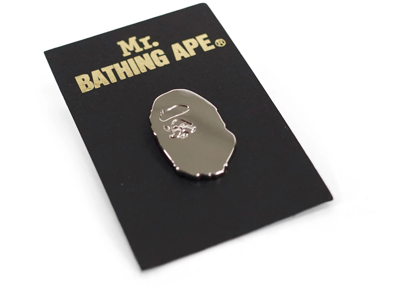BAPE Mr. Bathing Ape Apehead Pin Silver – Side Kicks