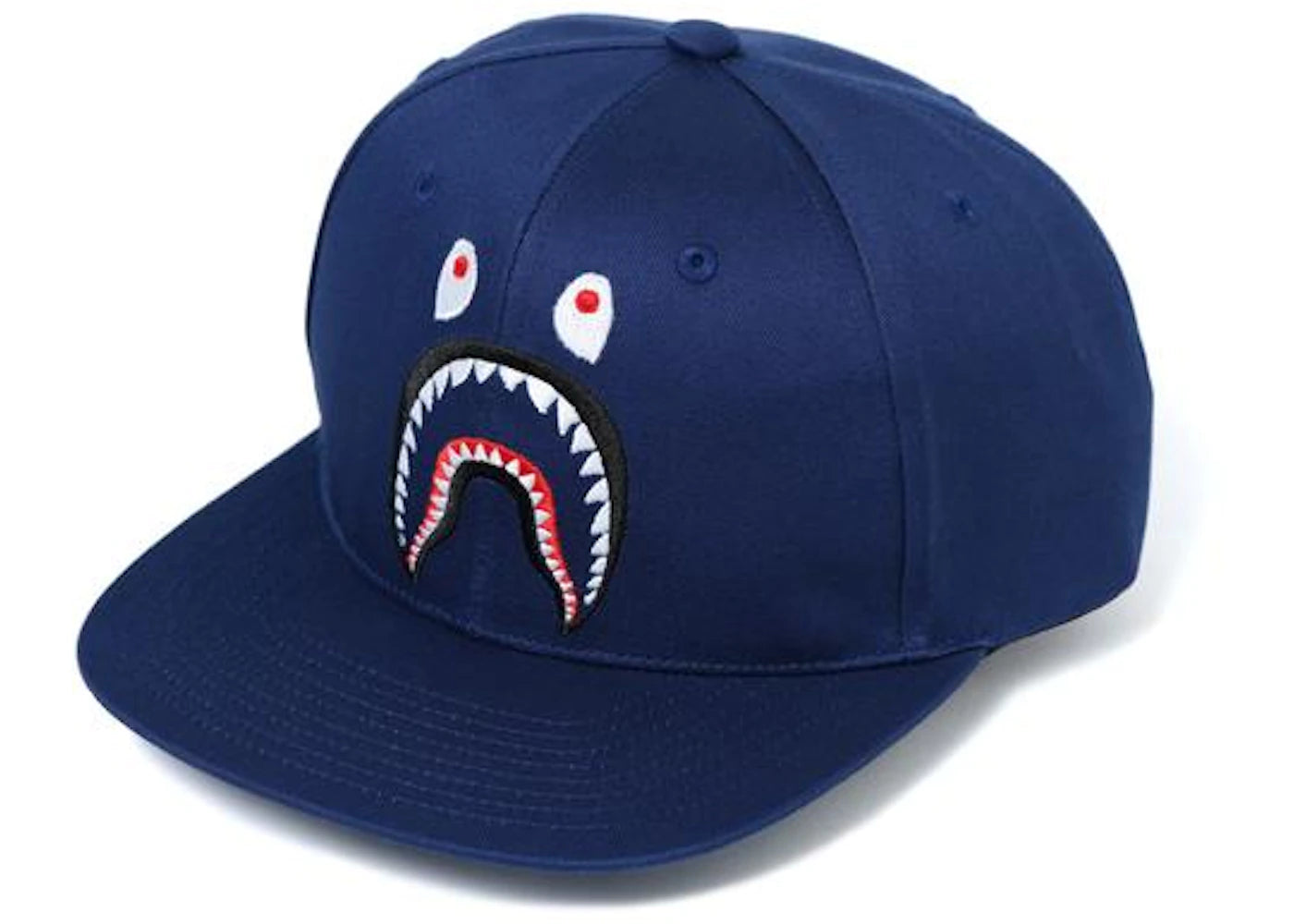 BAPE Shark Snap Back Cap Cap Navy – Side Kicks