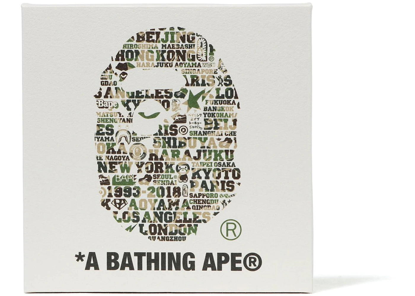BAPE XXV Japanese Paper Panel White/Green – Side Kicks