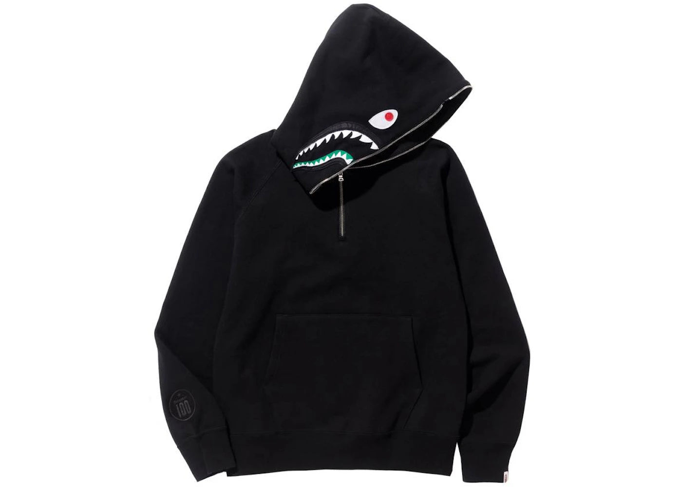 BAPE x Heineken 100 Half Zip Shark Hoodie Black – Side Kicks