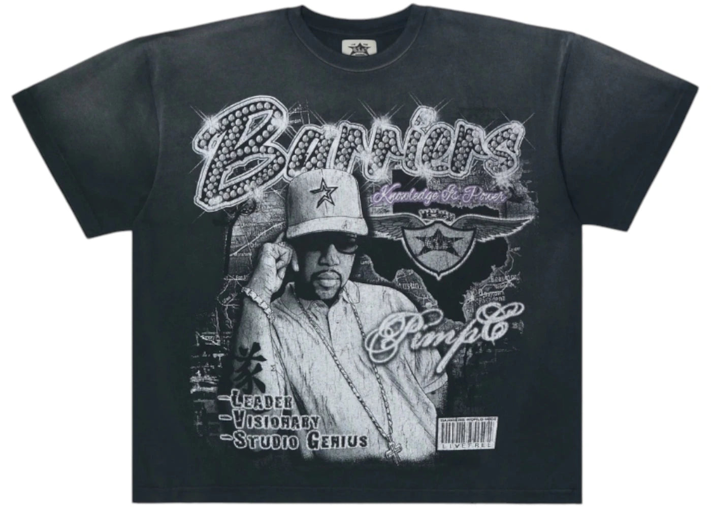 Barriers Pimp C Tee Vintage Black – Side Kicks