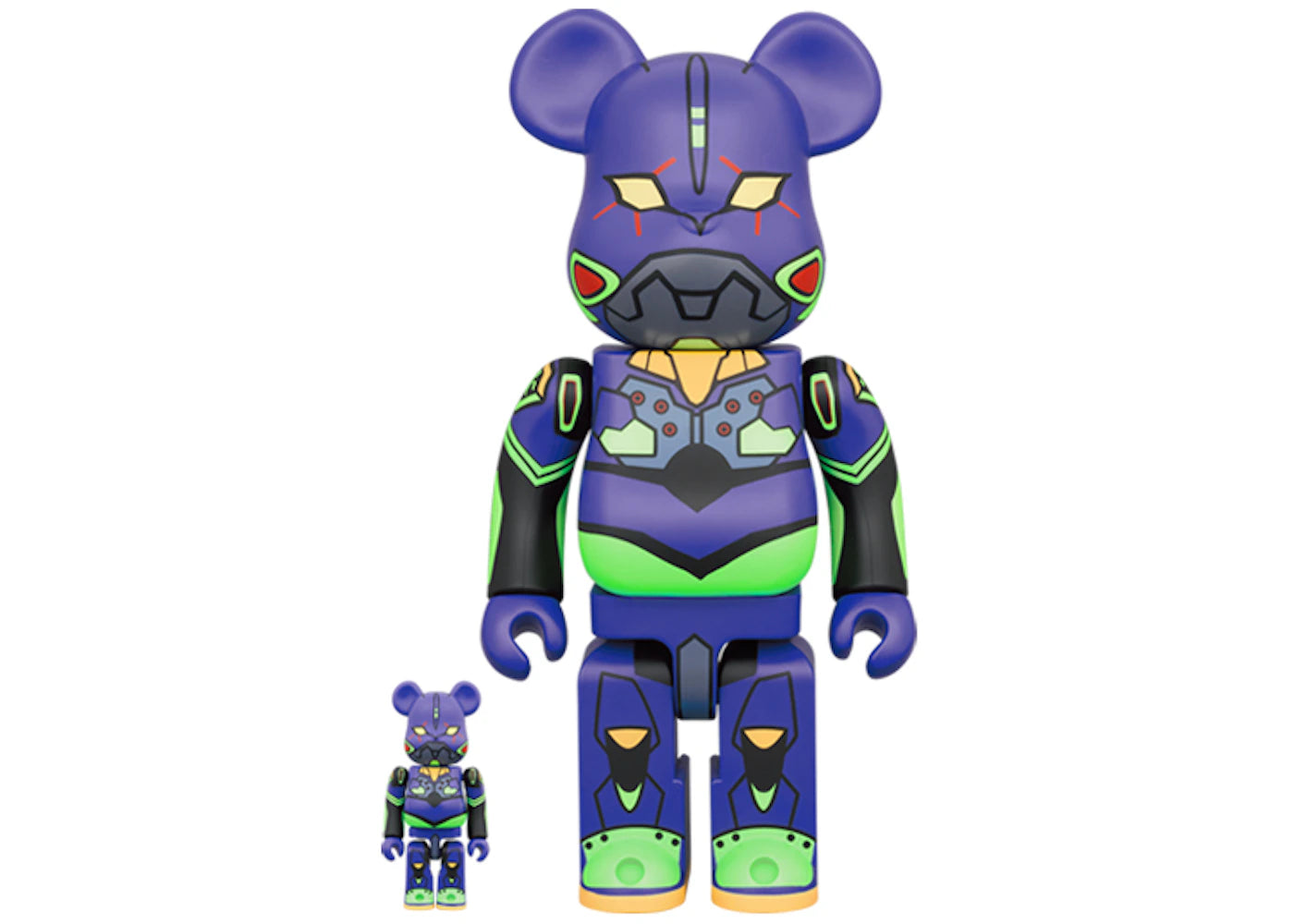 Bearbrick Evangelion Unit 1 (New Paint Version) 100% & 400% Set – Side ...