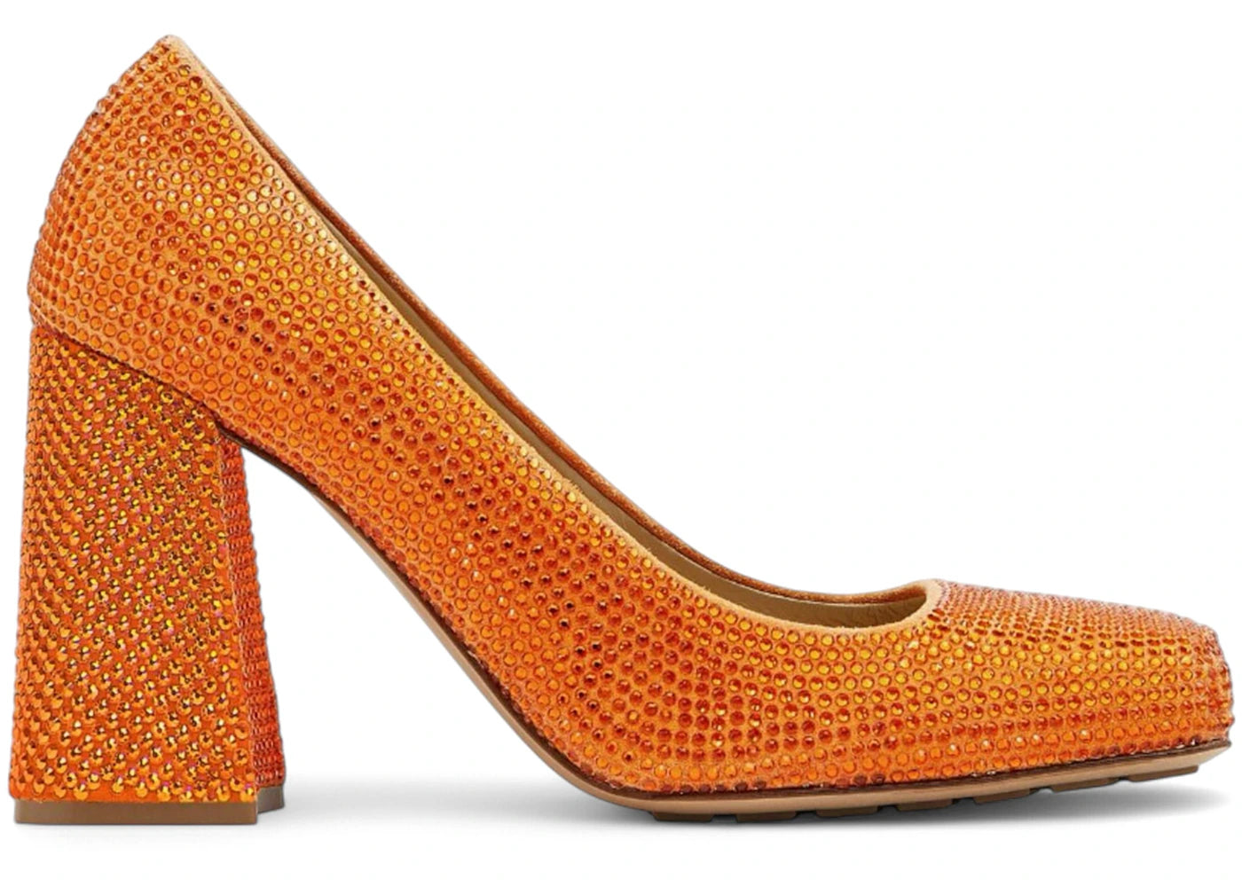 Bottega Veneta Crystal Embellished Tower Pumps Orange (Women's) – Side ...