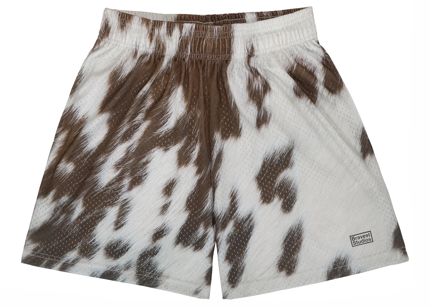 Bravest Studios Cow Print Shorts Brown/White – Side Kicks