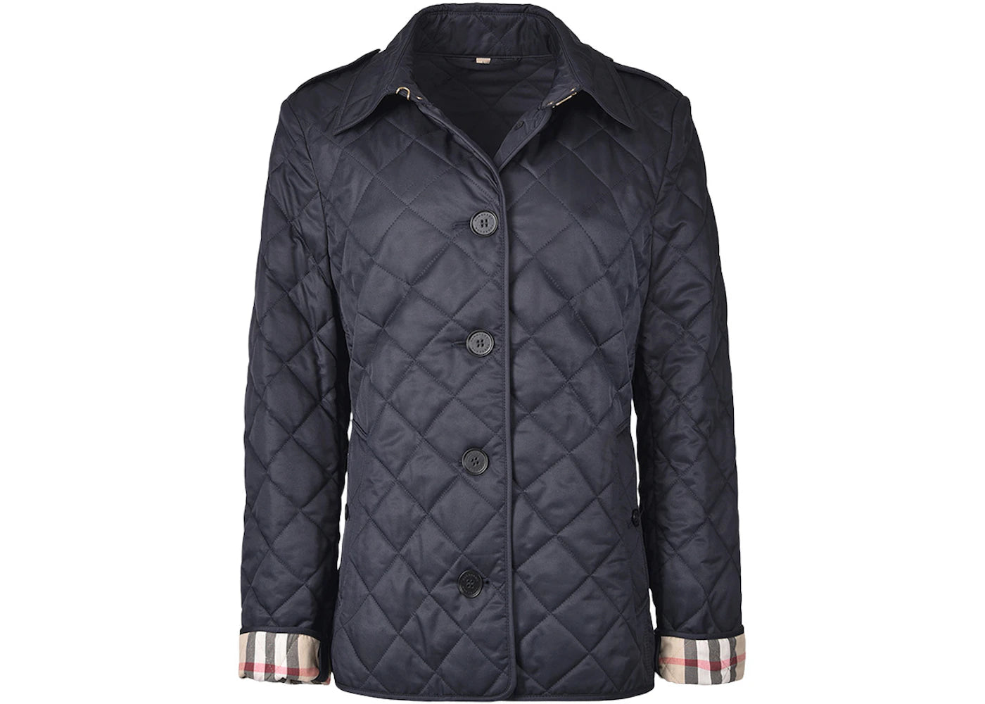 Burberry Diamond Quilted Jacket Navy – Side Kicks