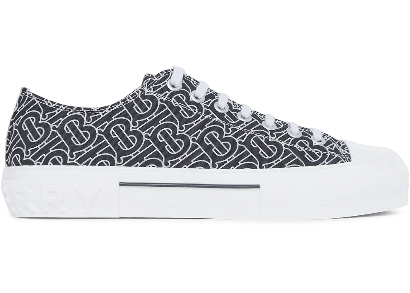 Burberry Monogram Print Cotton Low Black White – Side Kicks