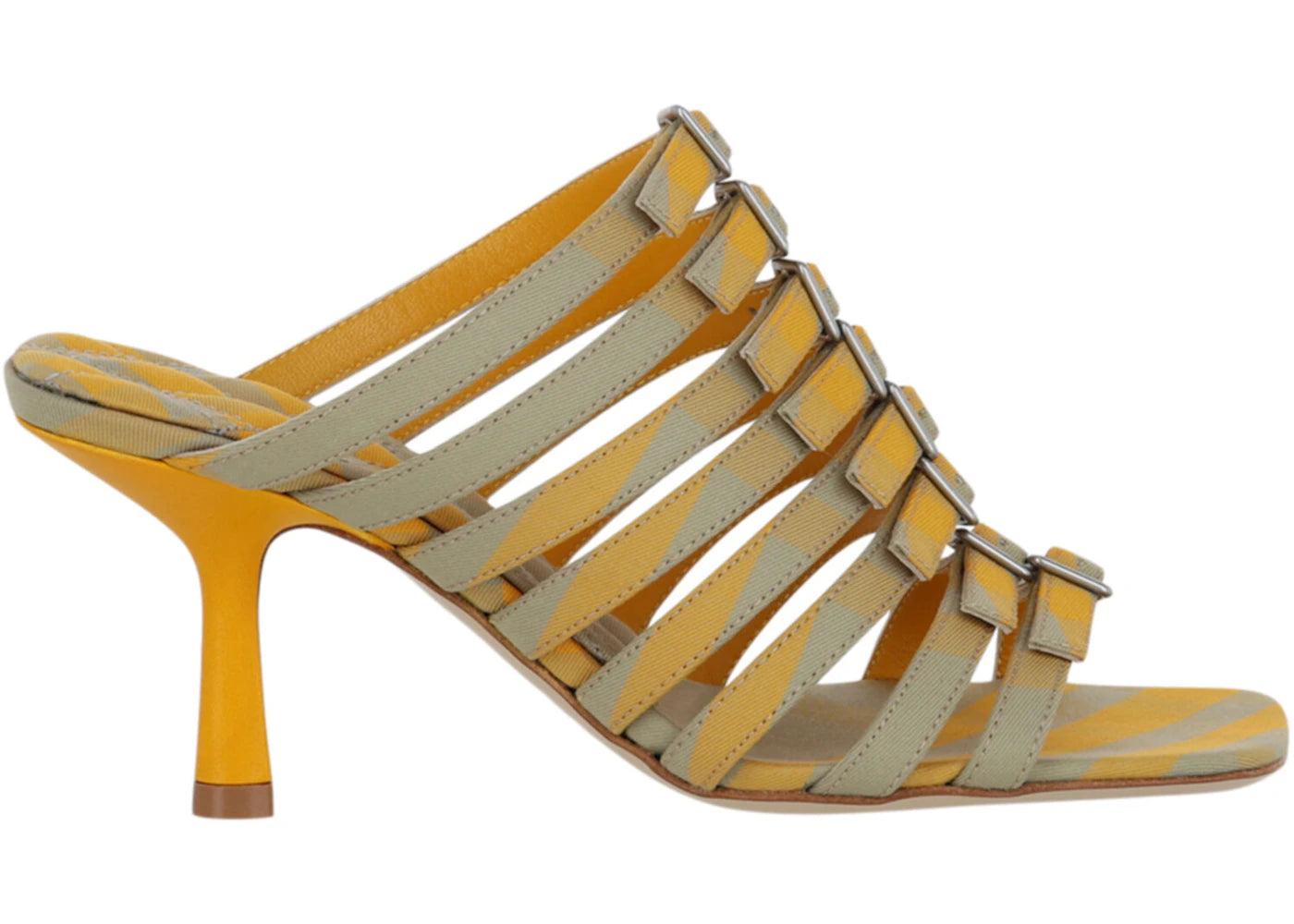 Burberry Step Check Heels Sandals Gold (Women's) – Side Kicks