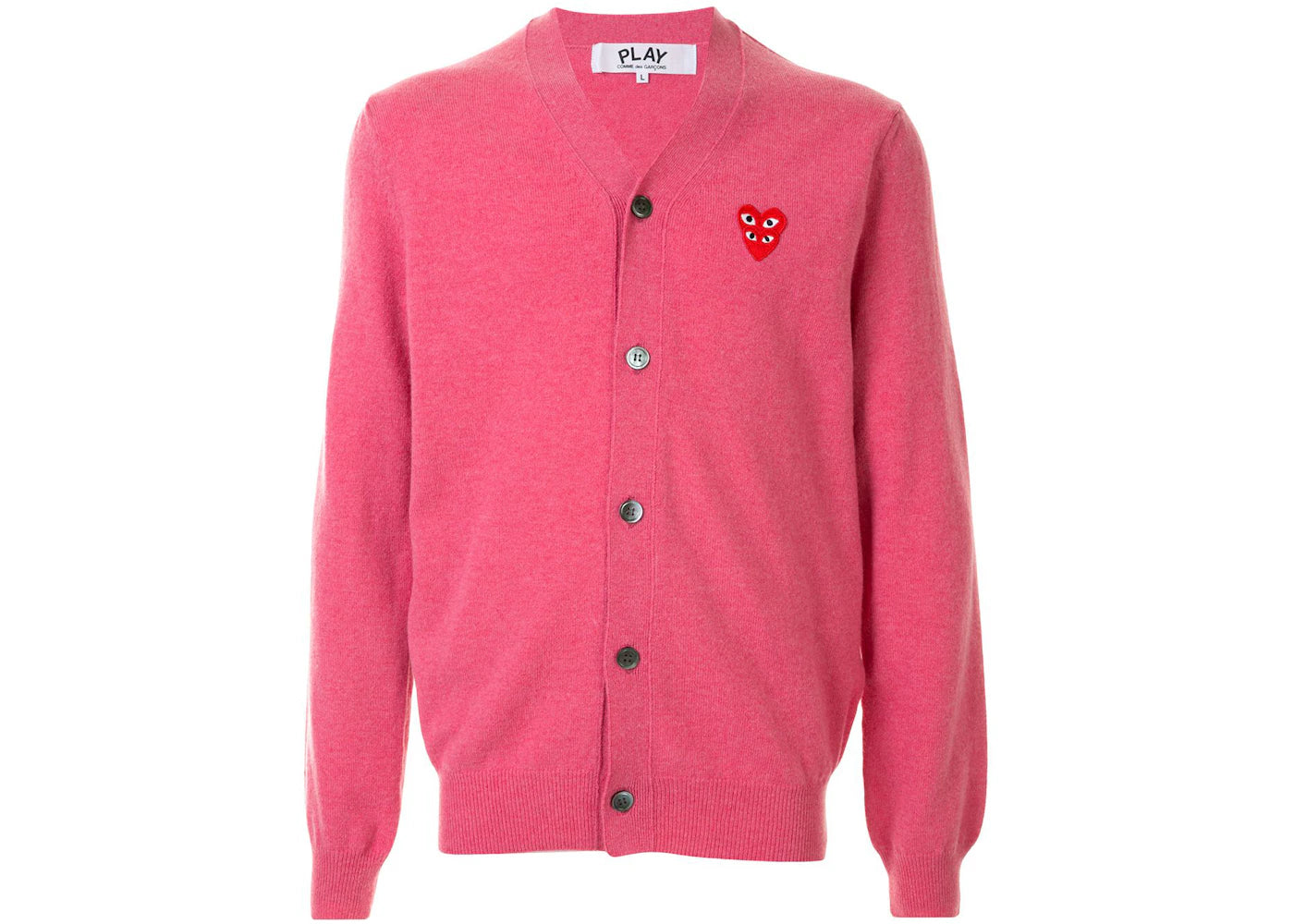 Comme des Garcons PLAY Play Small Heart Cardigan Pink – Side Kicks