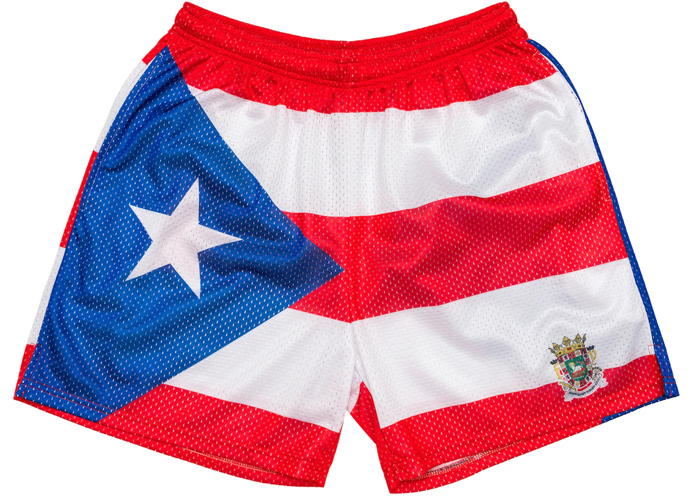 Chalk Line Puerto Rico Flag Retro Shorts White/Blue/Red – Side Kicks