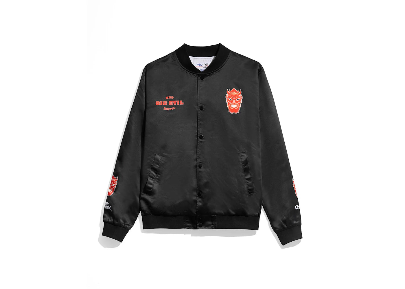 Chalk Line Undertaker Big Evil Red Devil Satin Jacket Black/Red – Side ...