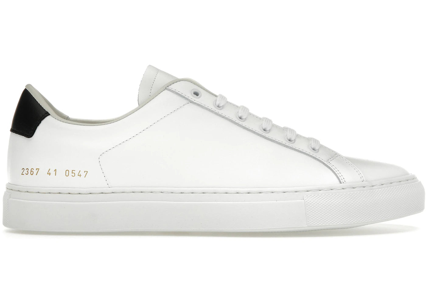 Common Projects Retro Low White Black – Side Kicks