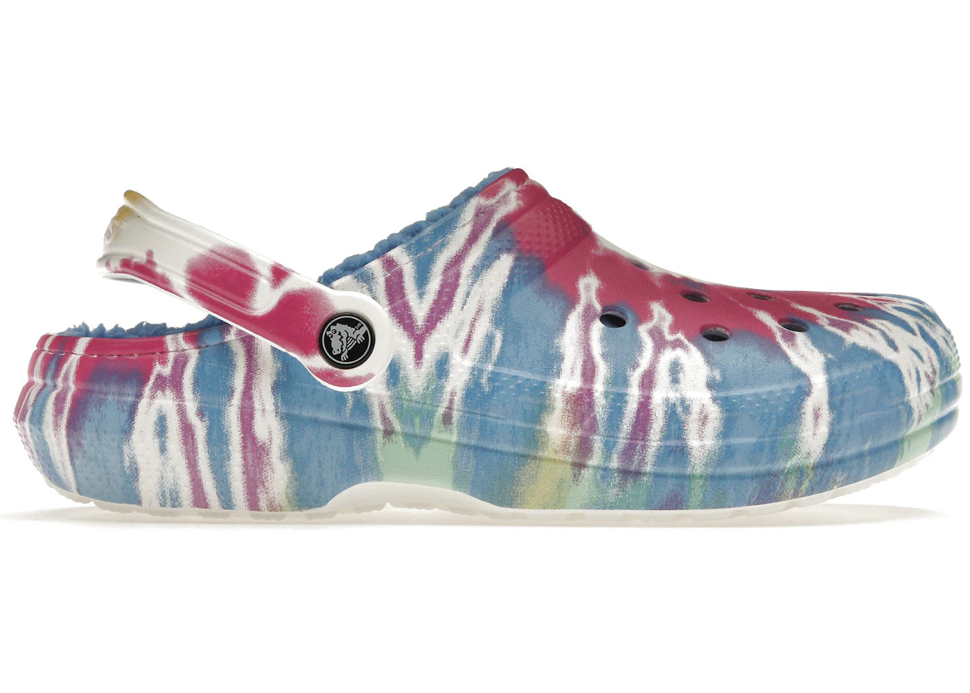 Crocs Classic Tie-Dye Lined Clog Powder Blue Multi – Side Kicks