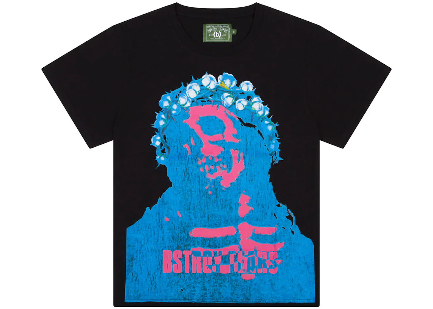 Denim Tears Bstroy Tears Crown Made of Cotton Tee Black – Side Kicks