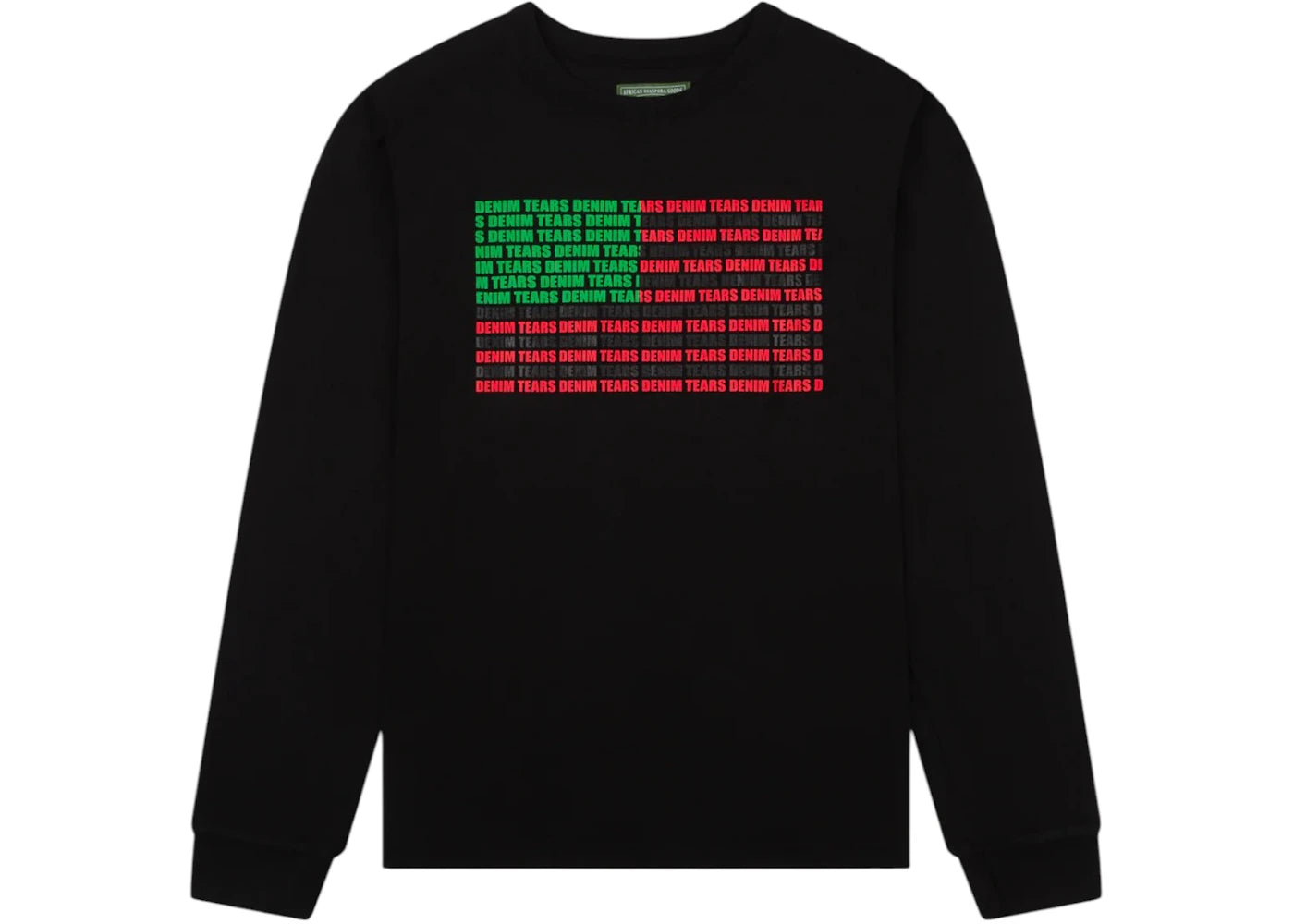 Denim Tears Logo Flag Long Sleeve Tee Black – Side Kicks