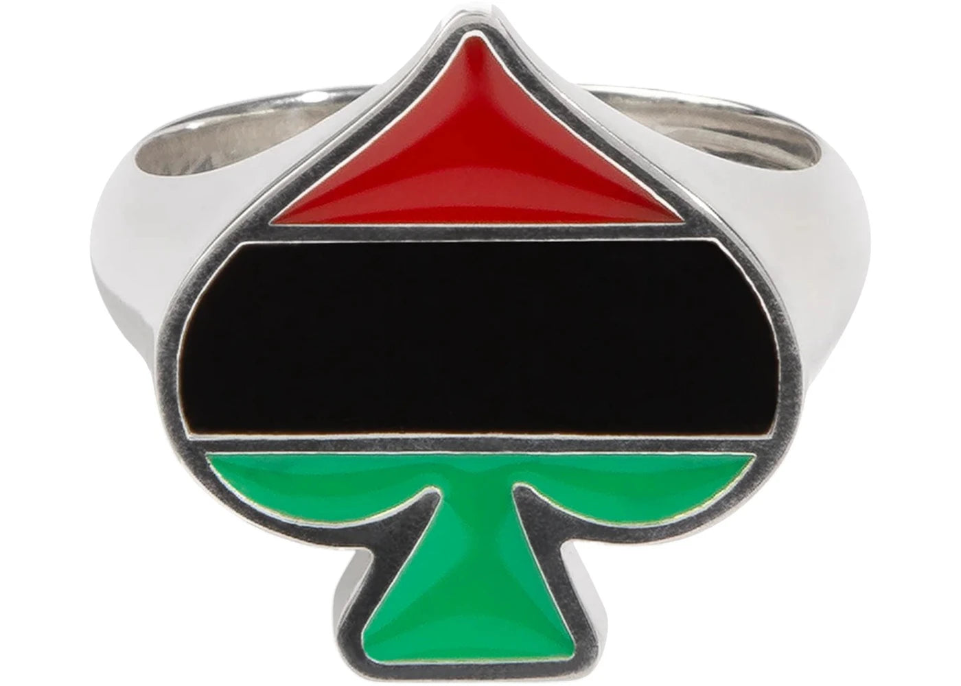 Denim Tears x Stussy RBG Spade Ring Silver – Side Kicks