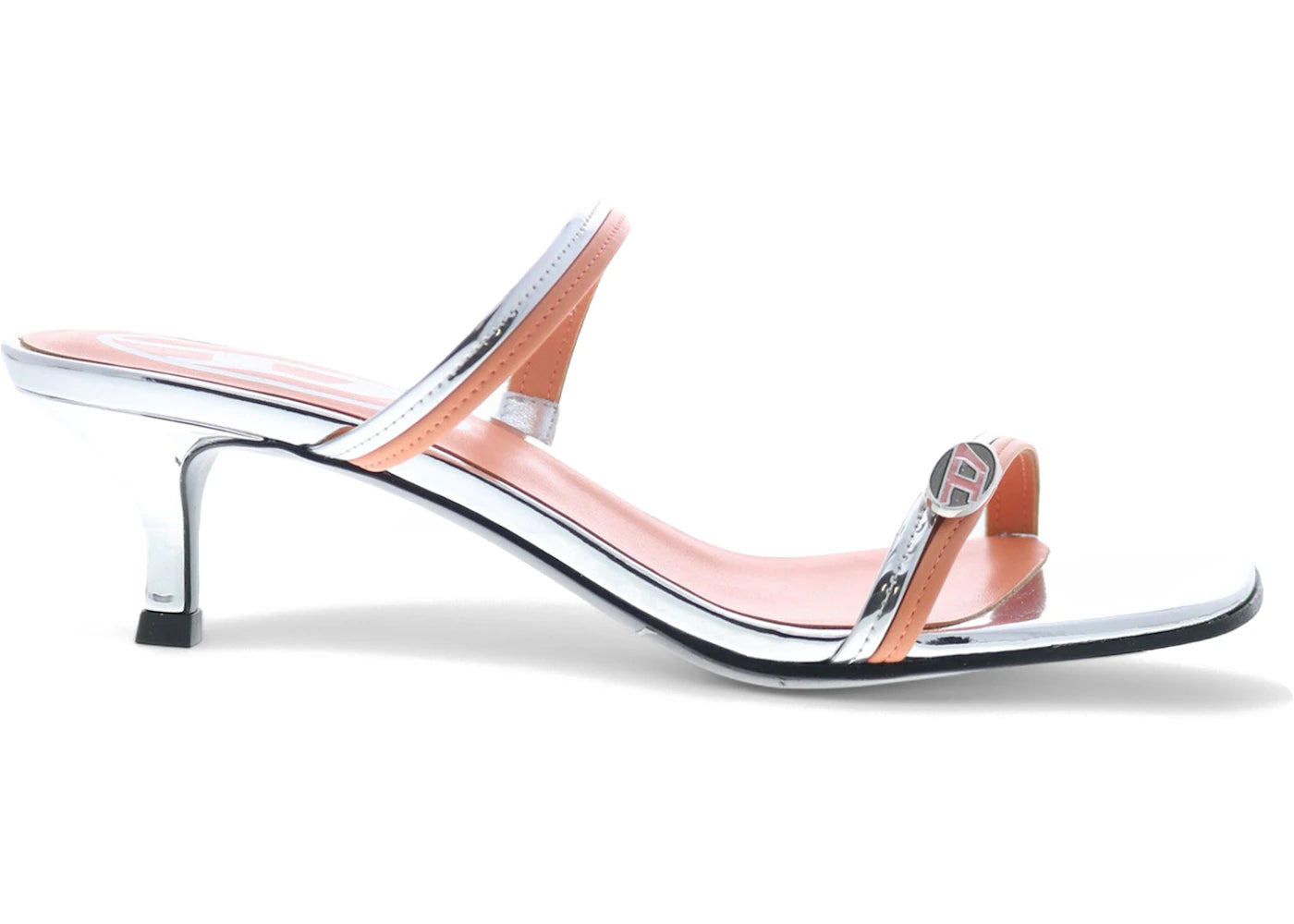 Diesel D-Kittie Heeled Sandals Silver (Women's) – Side Kicks