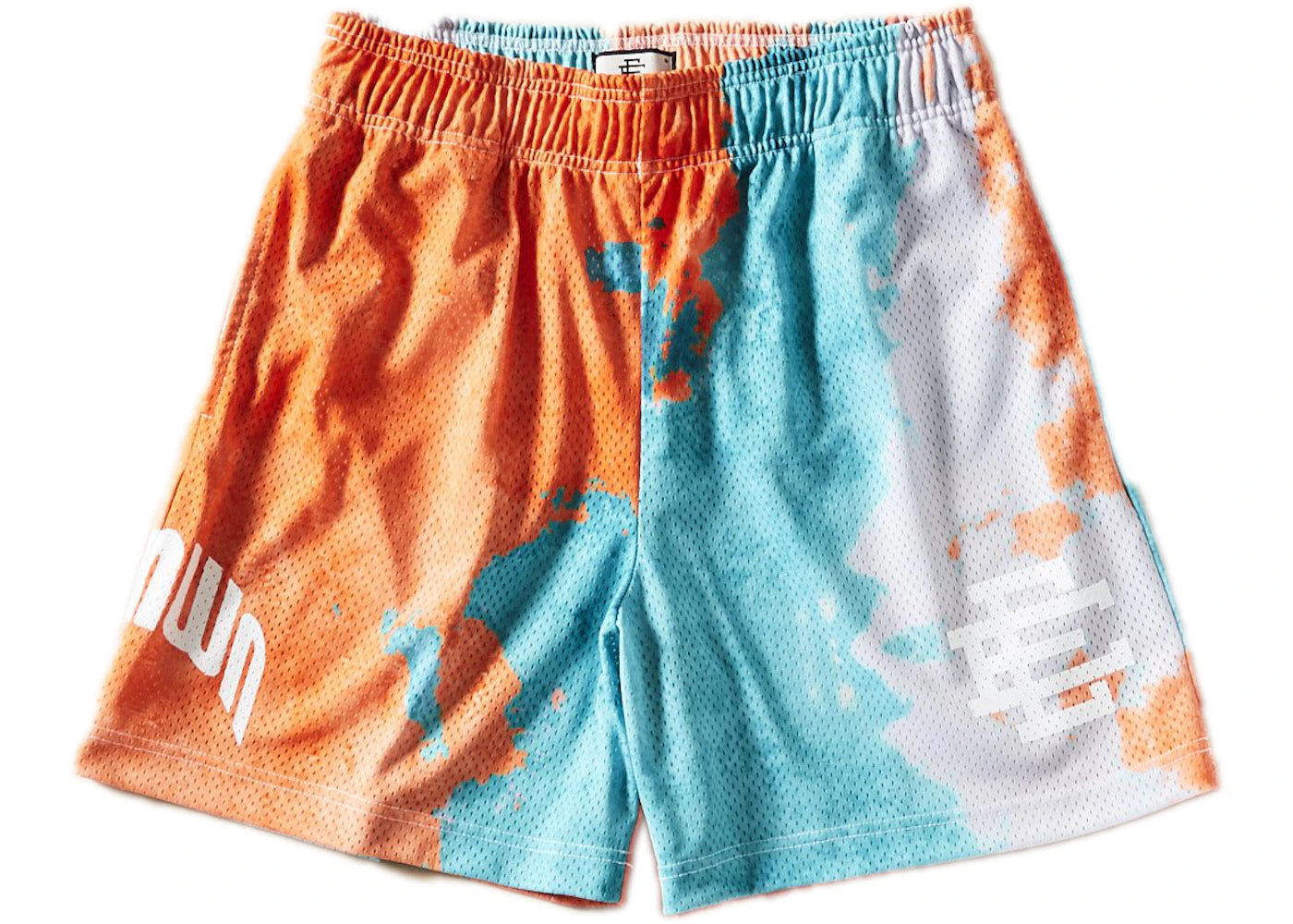 Eric Emanuel Miami Tie Dye Basketball Shorts Turquoise/Orange – Side Kicks