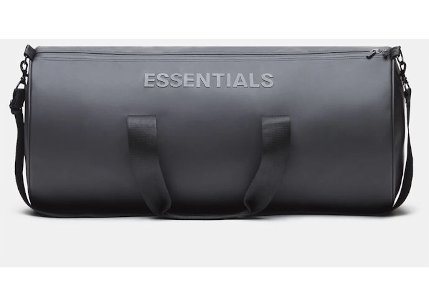 Fear of God Essentials Duffel Bag Dark Slate/Stretch Limo/Black – Side ...