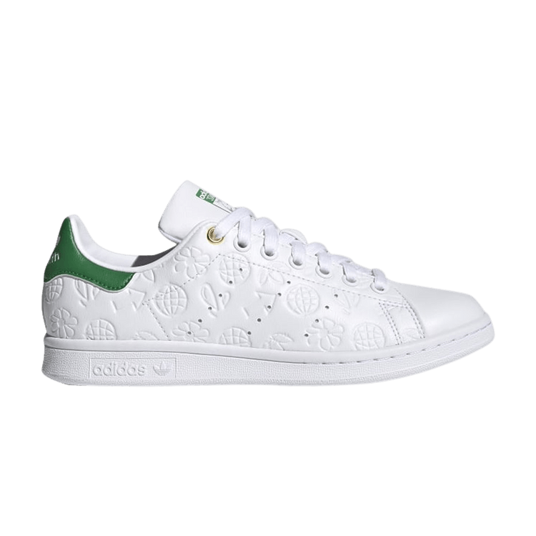 adidas Stan Smith Embossed Graphics White Green (Women's) – Side Kicks