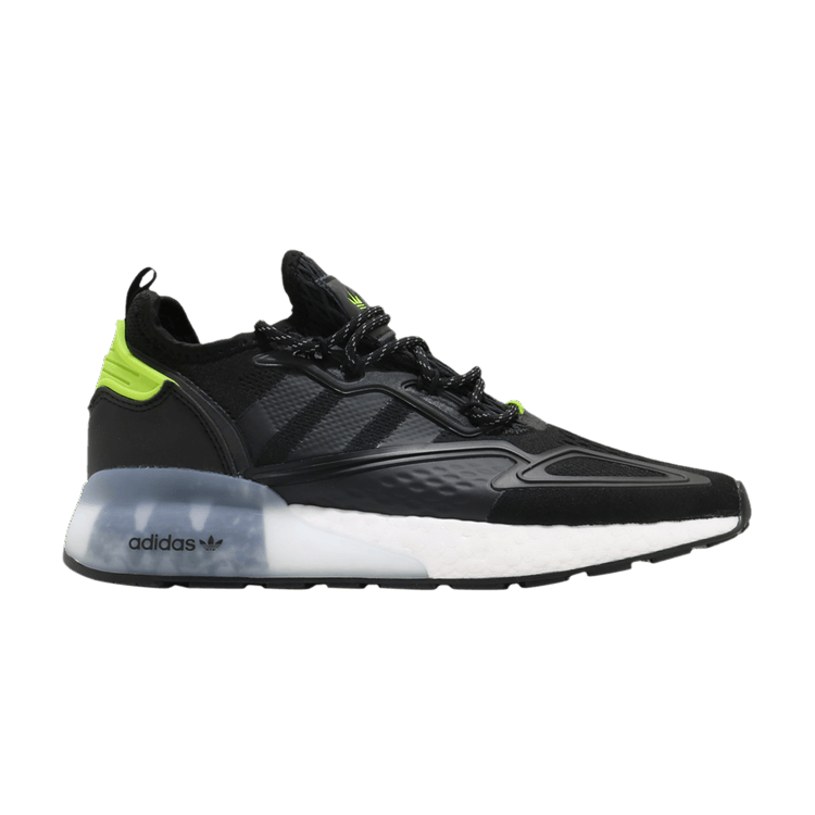 adidas ZX 2K Boost Black Semi-Solar Slime – Side Kicks