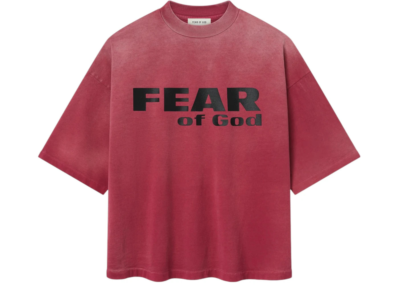Fear of God Relaxed Fear Is Gone Tee Red/Black – Side Kicks