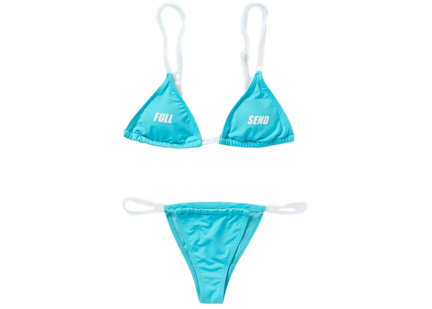 Full Send Clear Strap Bikini Blue – Side Kicks