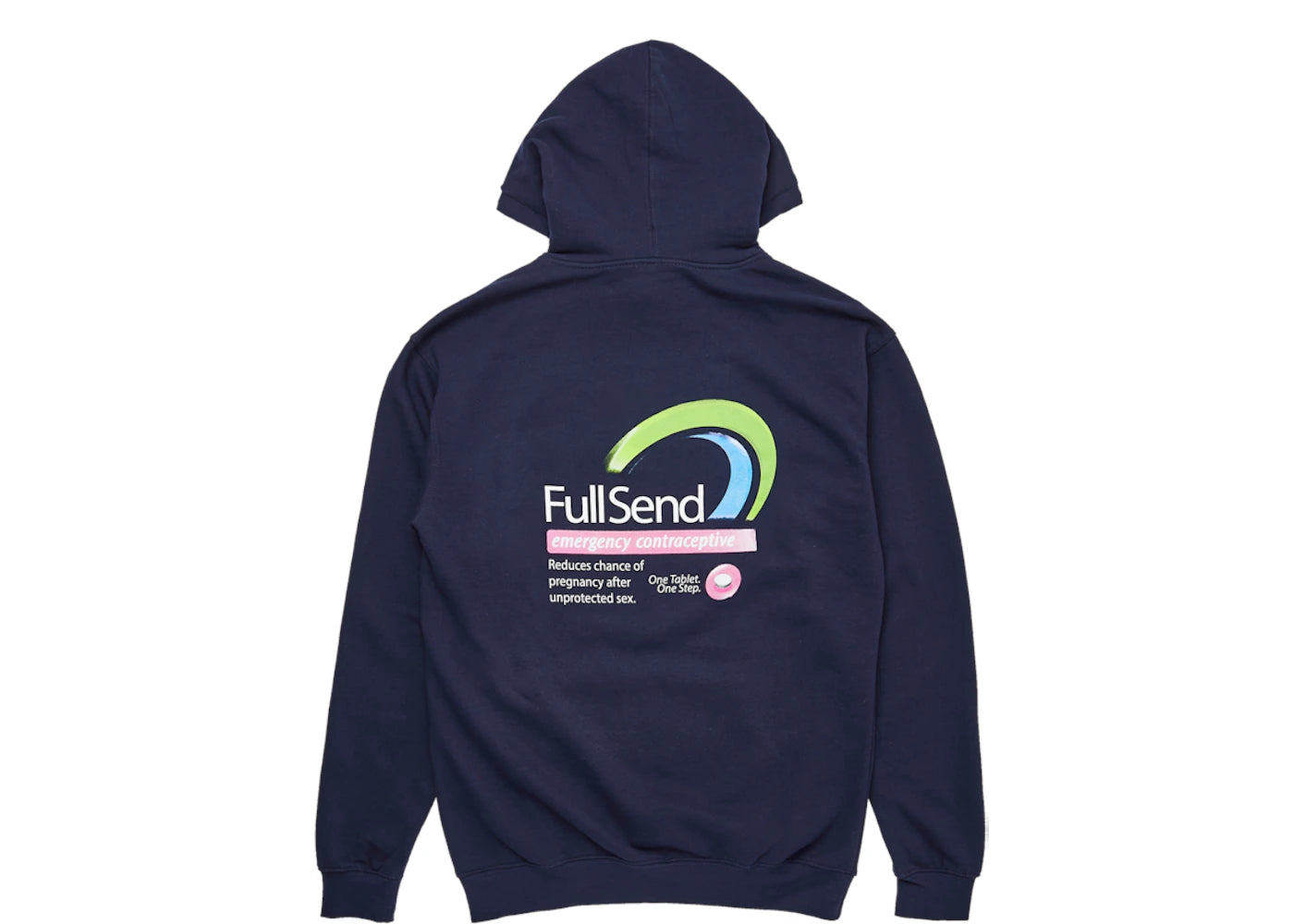 Full Send Contraceptive Hoodie Navy – Side Kicks