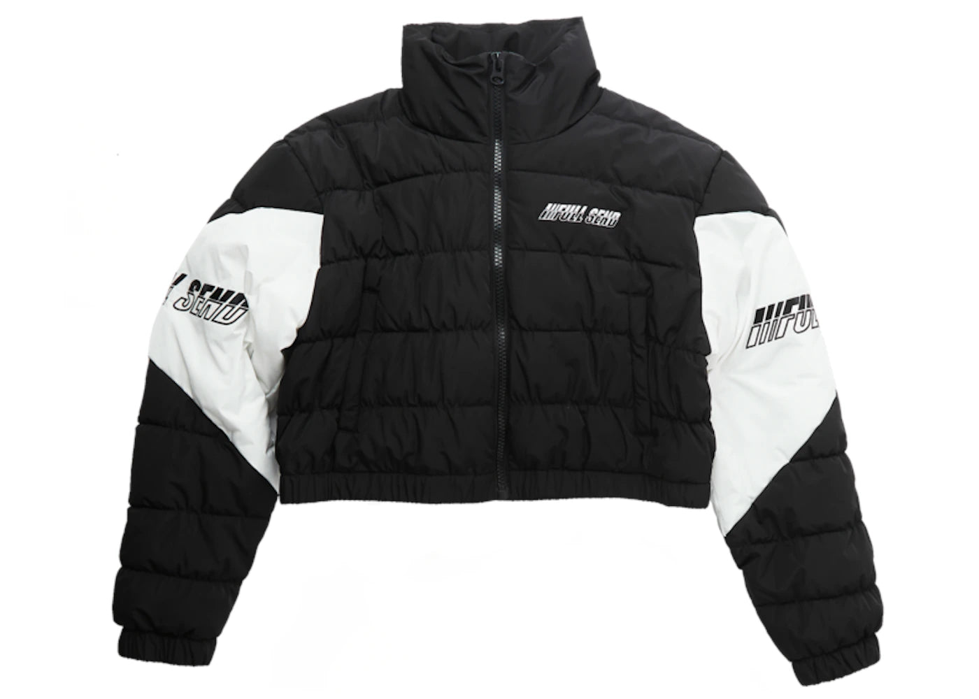 Full Send Puffer Jacket Black/White – Side Kicks