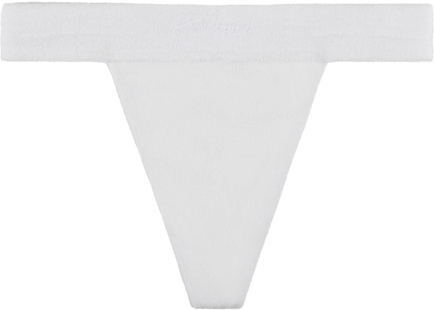 Full Send Terry Cloth Bikini Bottom White – Side Kicks