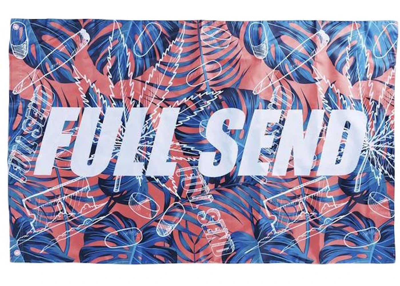 Full Send Weed Tropics Flag Multi – Side Kicks
