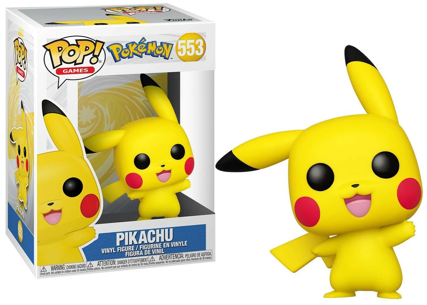 Funko Pop! Games Pokemon Pikachu Waving Figure #553 – Side Kicks